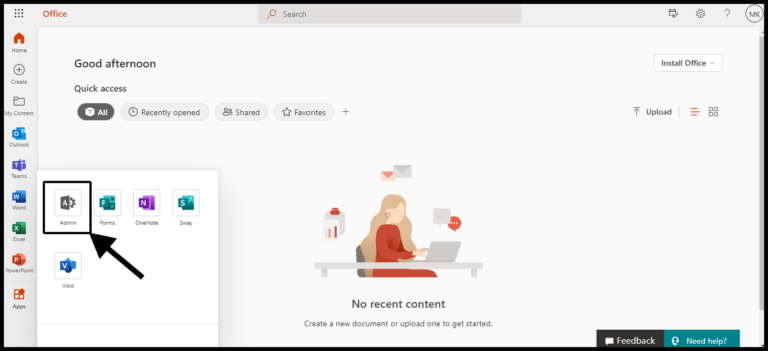 Create User Account Using Admin Center in Microsoft 365