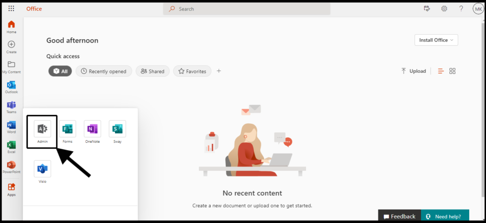 Create User Account Using Admin Center in Microsoft 365