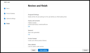 Create User Account Using Admin Center in Microsoft 365