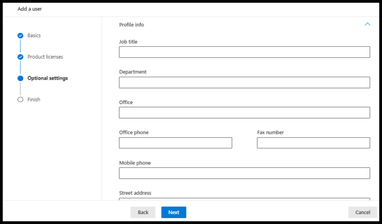 Create User Account Using Admin Center in Microsoft 365