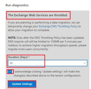 How to Increase or Disable EWS throttling in Office 365?