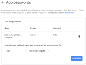 How to create app password and enable IMAP in Gmail?