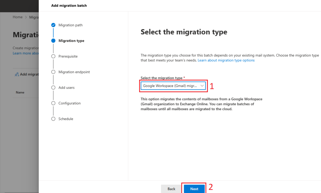 Perform Google Workspace to Microsoft 365 Migration