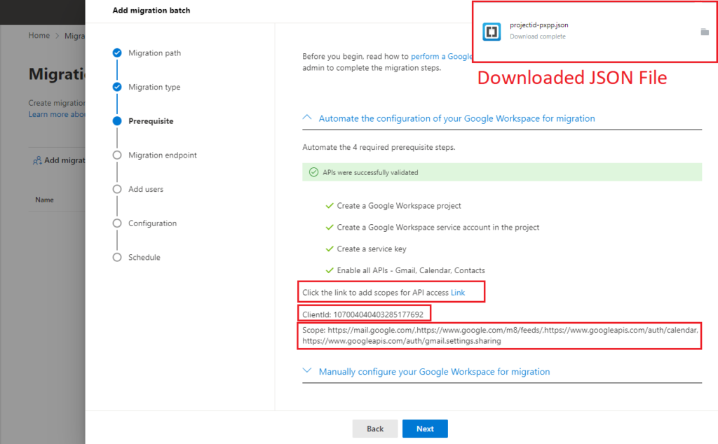 Perform Google Workspace to Microsoft 365 Migration