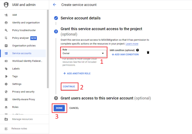 Perform Google Workspace to Microsoft 365 Migration