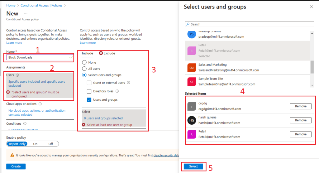 Set Block Download Policy for SharePoint Online and OneDrive