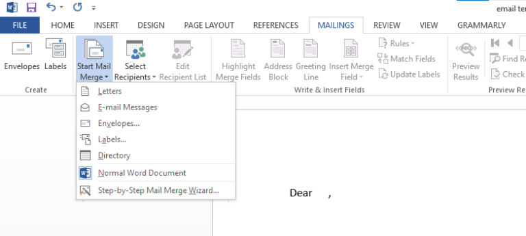 How to Mail Merge Outlook Using Word to Send Bulk Emails?