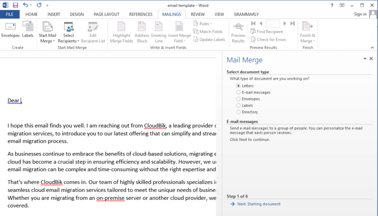 How to Mail Merge Outlook Using Word to Send Bulk Emails?