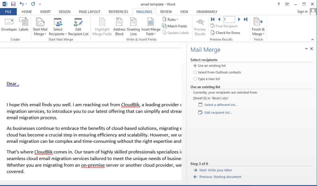 How to Mail Merge Outlook Using Word to Send Bulk Emails?