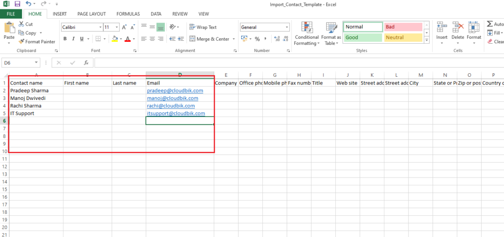 Add Contacts to Microsoft 365 using PowerShell in Bulk