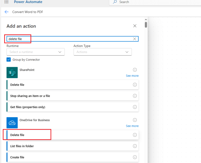 Convert Word to PDF Documents Using Power Automate Flow