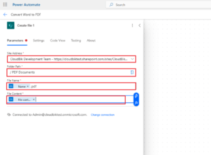 Convert Word to PDF Documents Using Power Automate Flow