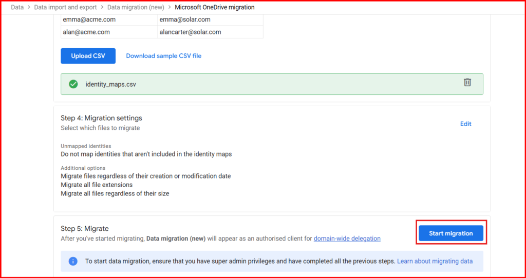 OneDrive for Business to Google Workspace Drive Migration