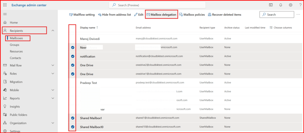 Configure Mailbox Delegation Permissions in Microsoft 365