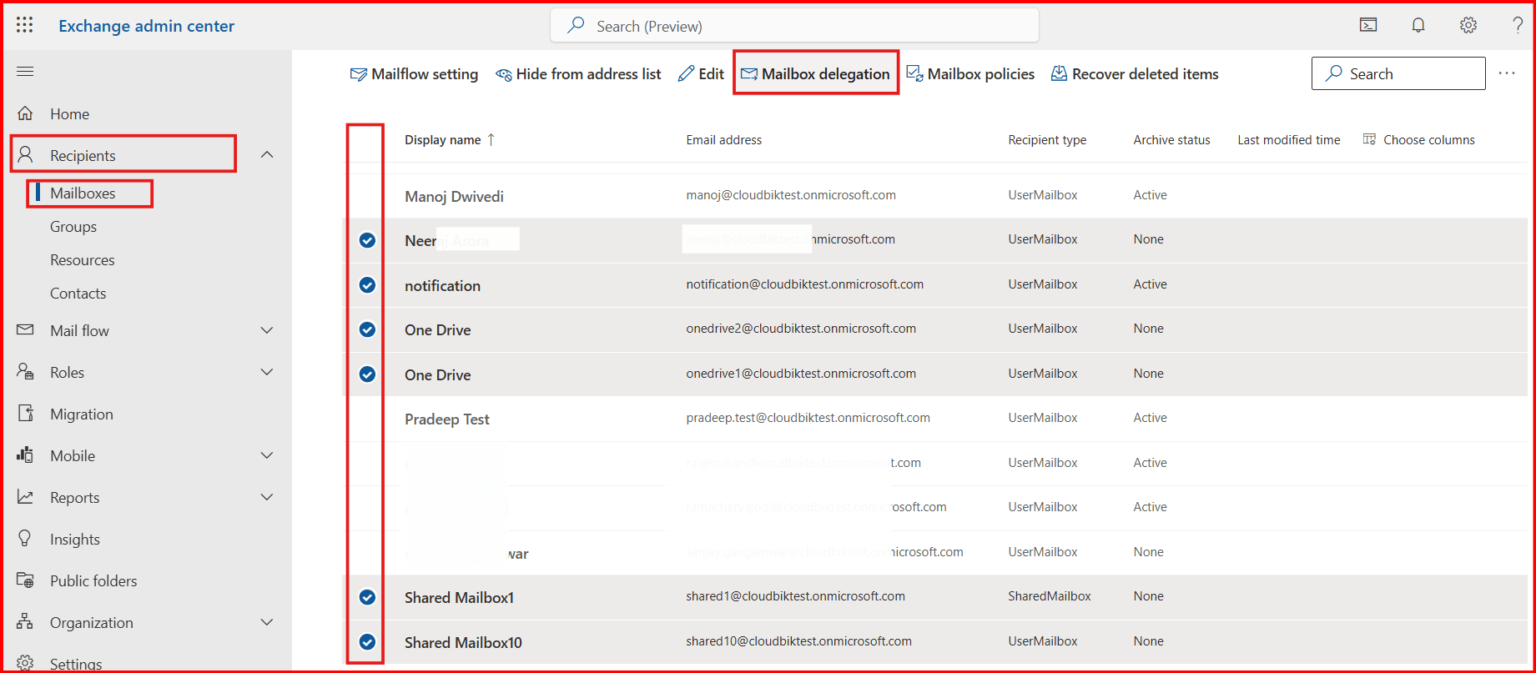 Configure Mailbox Delegation Permissions in Microsoft 365