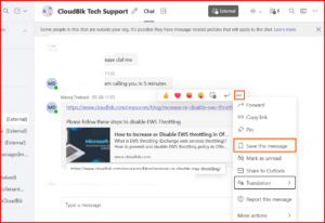 Save this Message Microsoft Teams New Feature